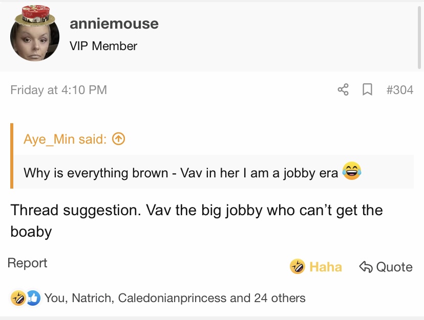 Stephanie Vavron #102 Vav the big jobby who can’t get the boaby ...